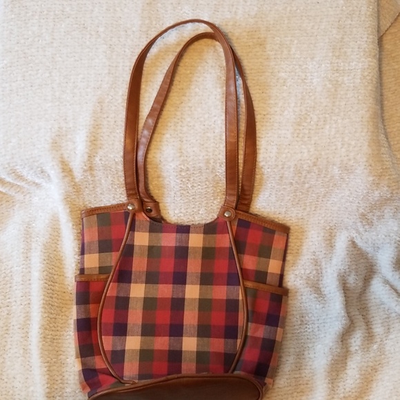 Longaberger | Bags | Cute Plaid 5 Pocket Longaberger Handbag | Poshmark